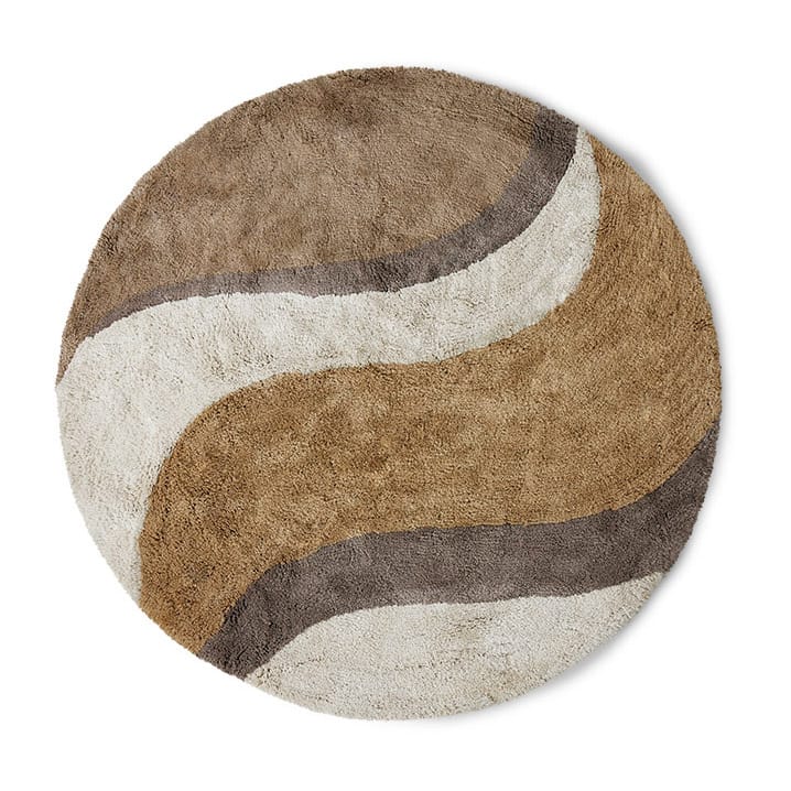 Natural Waves Kylpyhuoneen Matto Ø 120 Cm Merkiltä Hkliving Nordicnestfi